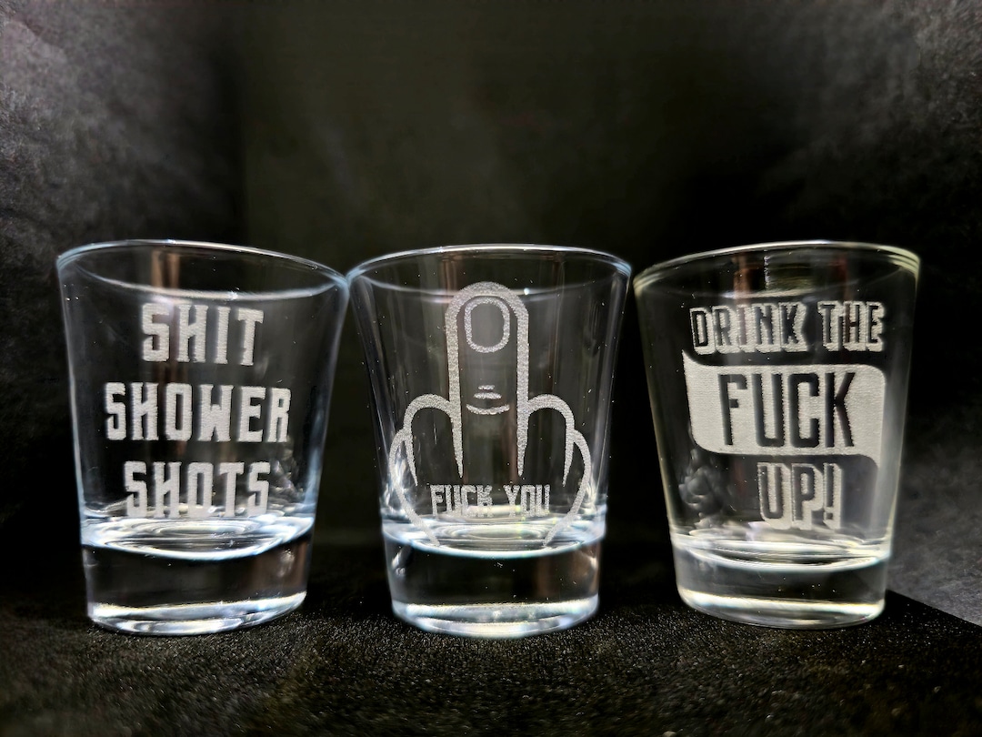 Vulgar Shot Glass Set - 30+ F*cking Options - Etsy
