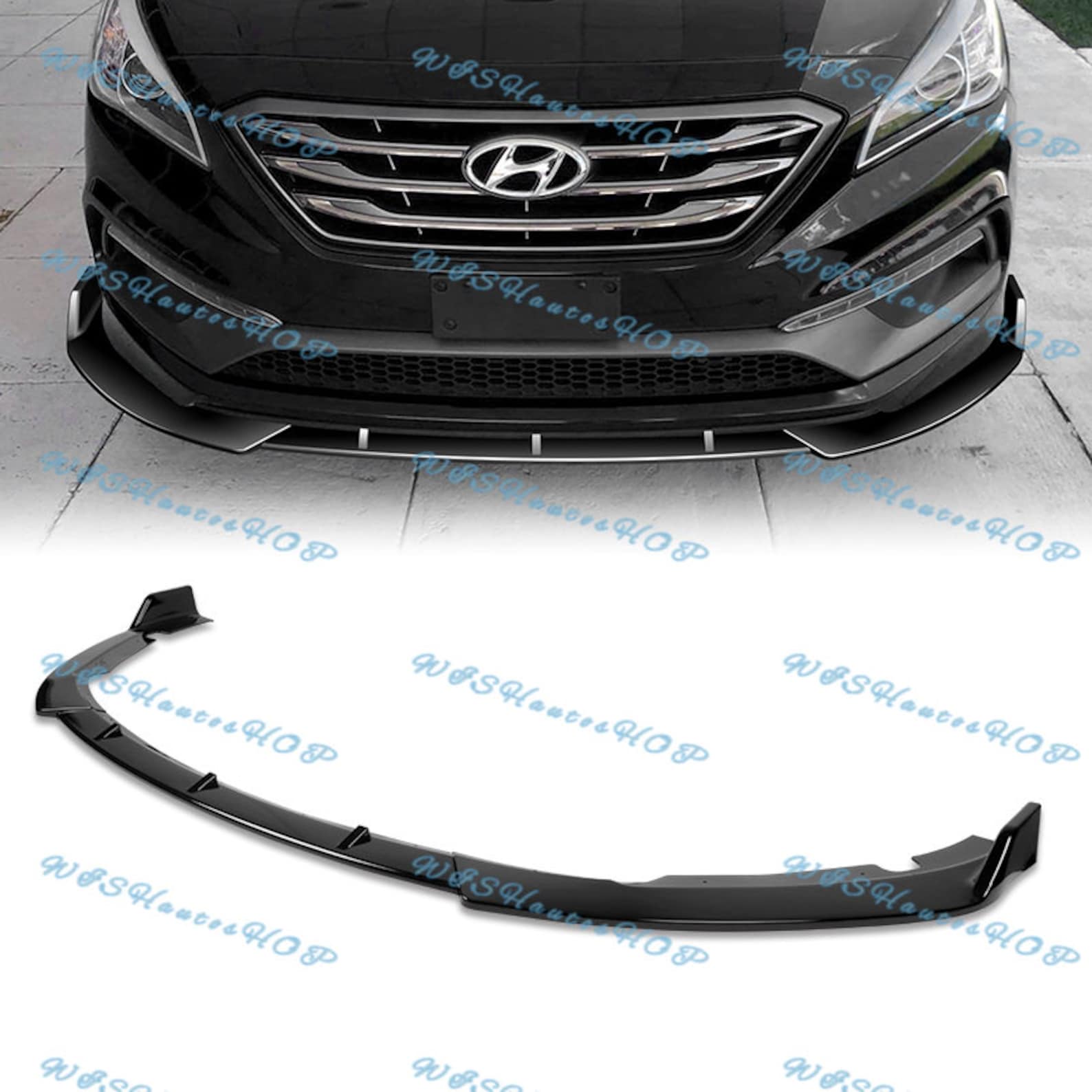 For 2015 2016 2017 Hyundai Sonata Painted Glossy Black Front | Etsy