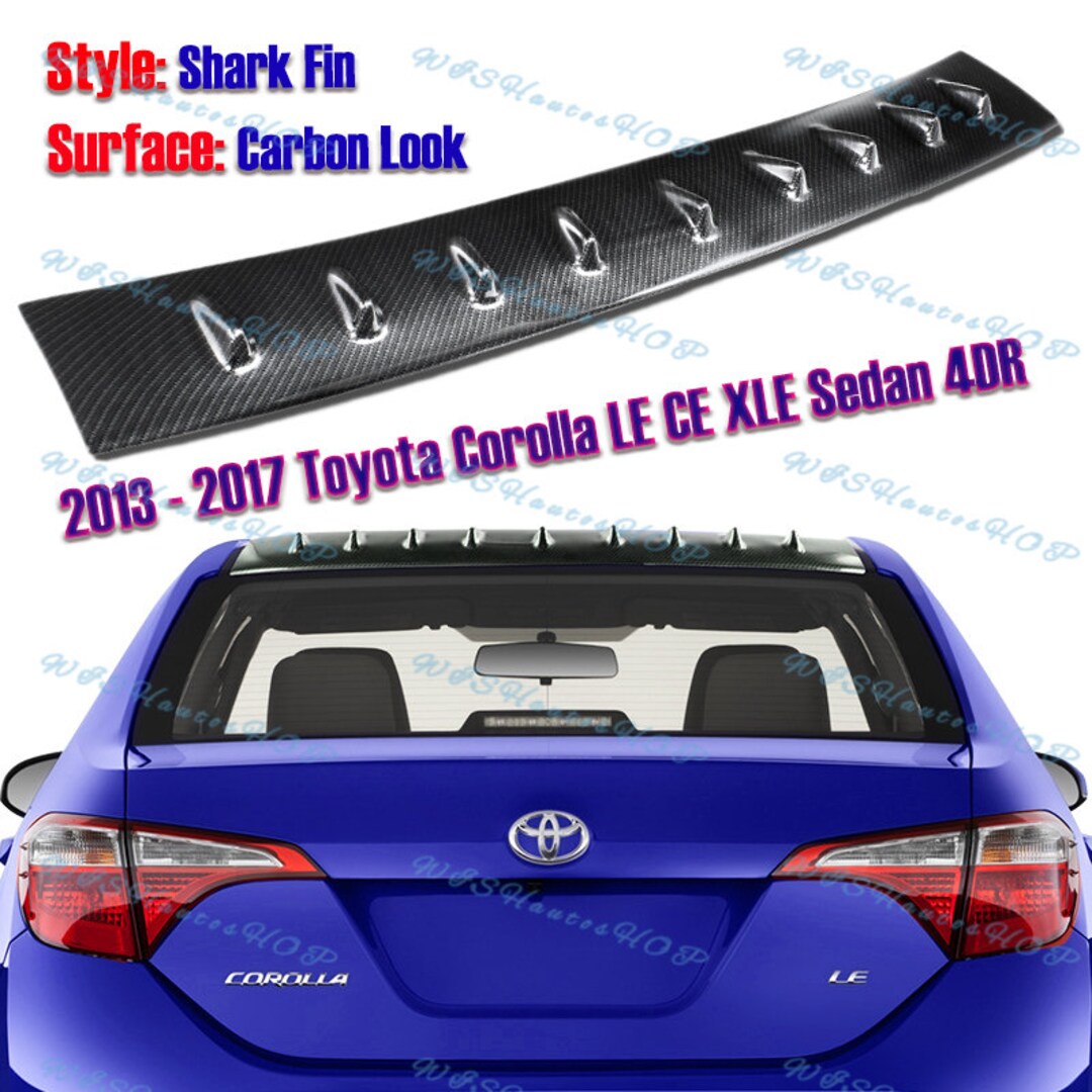For 2013-2017 Toyota Corolla Sedan Carbon Style Shark Fin Rear - Etsy