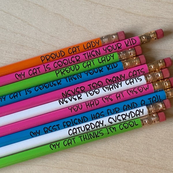 Cat Pencils - Etsy