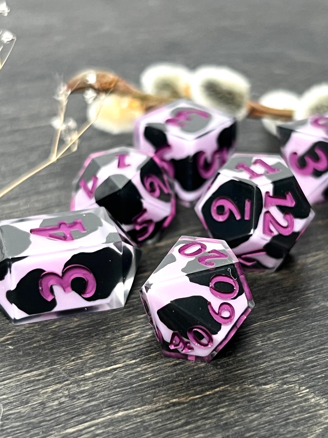 Dice Set, Handmade Dice Set, Resin Dice Set, Dnd Dice Set, D20 Dice ...