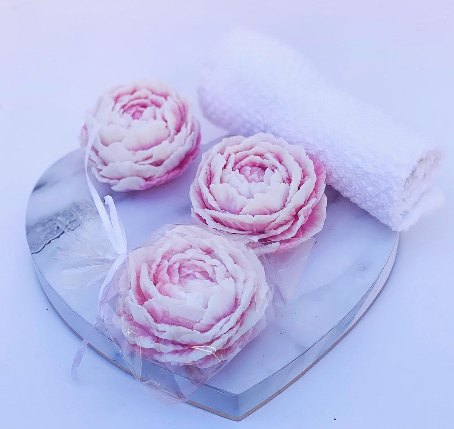 Soap Peony Flower Handmade Soap Birthday Gift Gift for - Etsy