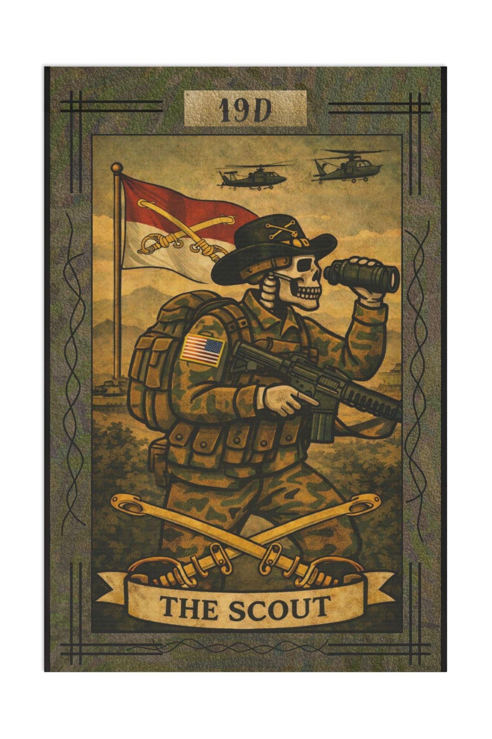 19D Cavalry Scout Flag Art Print | US Army Veteran Gift - Etsy