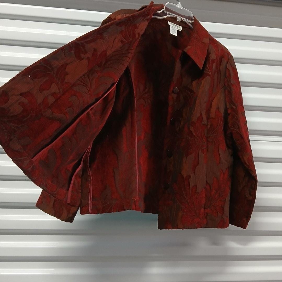 Coldwater Creek Jacket Womens PXL Multi Color Button Front Casual Fall ...