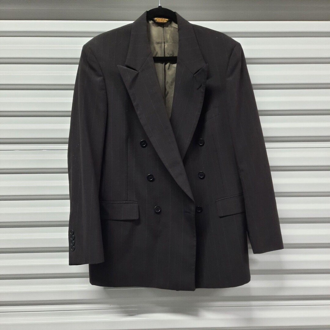 Vintage Johnny Carson Sport Coat Men 40R Brown Stripe Suit Blazer ...