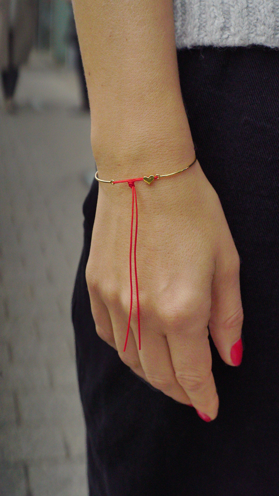 Love Bracelet for Valentine's Day - Heart Charm Bracelet in Gold ...