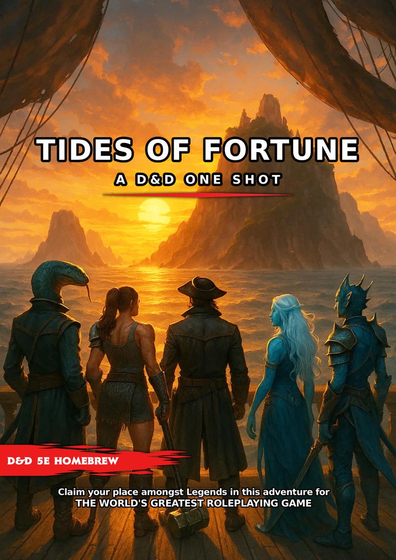 Tides of Fortune: Dnd 5e One-shot Pirate Adventure (digital Download ...