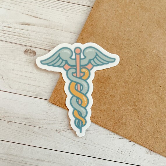 Caduceus Medical Symbol Sticker - Etsy