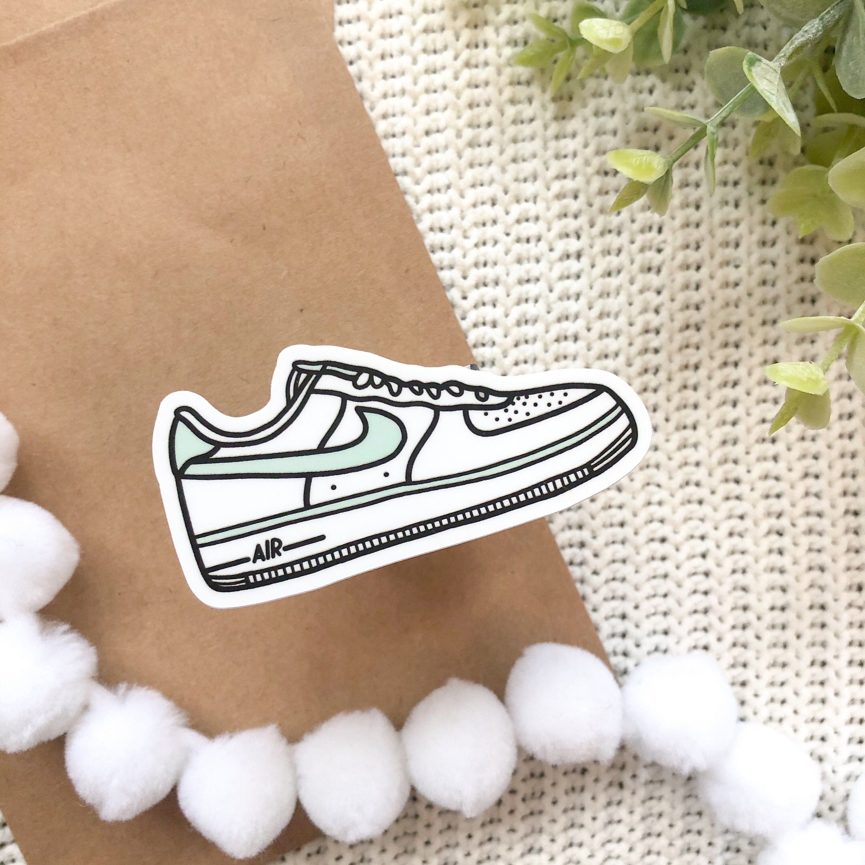 Teal/blue AF1 Air Force 1 Sticker | Etsy
