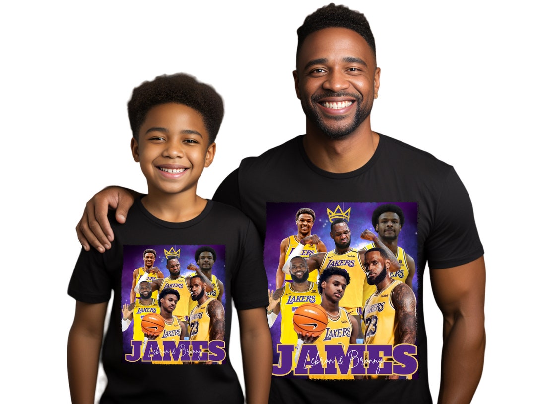 Lebron and Bronny James PNG - Etsy