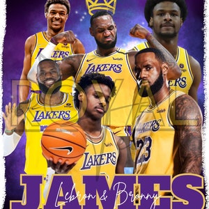 Lebron and Bronny James PNG - Etsy