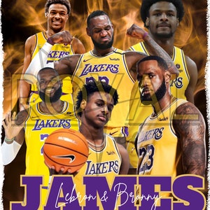 Lebron and Bronny James PNG - Etsy