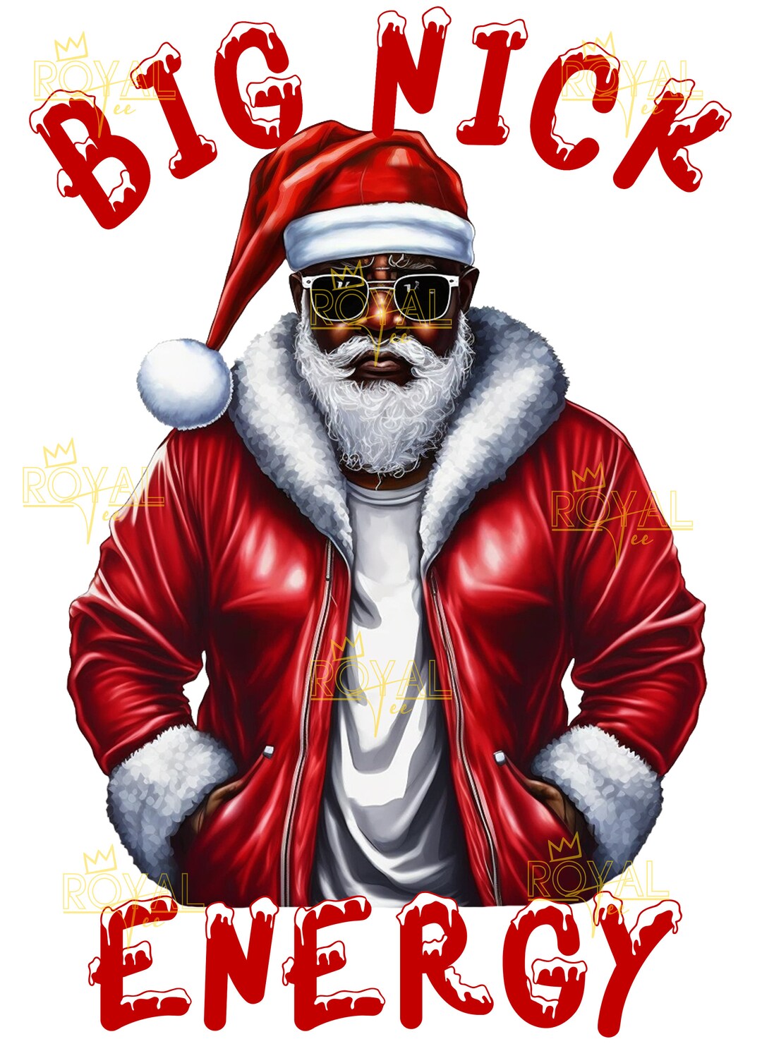 Big Nick Energy Black Santa 2 PNG - Etsy
