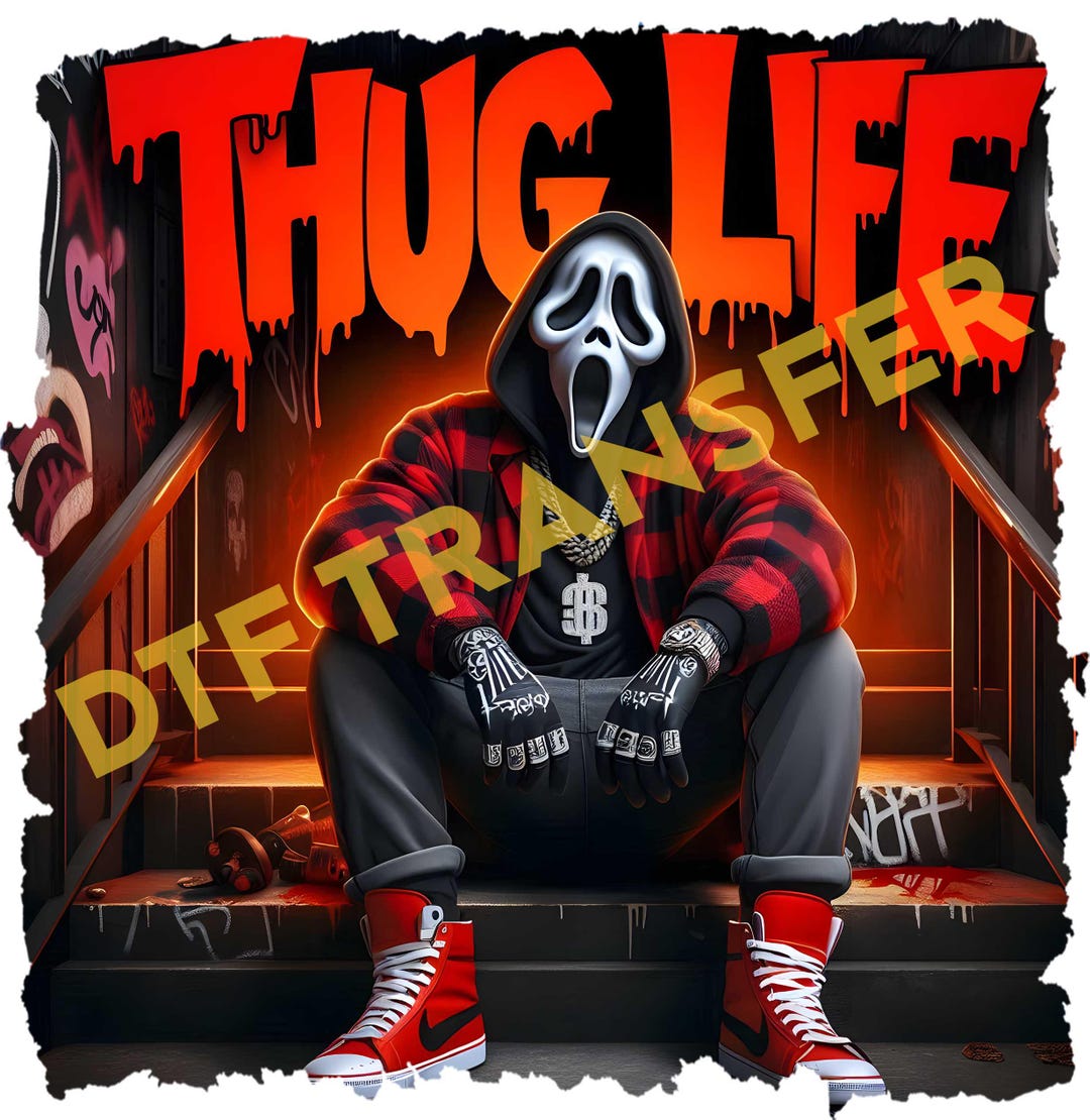 Halloween Thug Life DTF Transfer -multi Vs 2 - Etsy