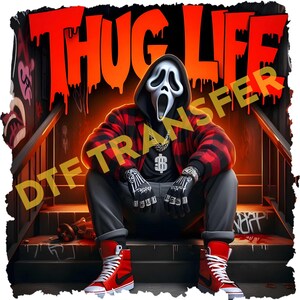 Halloween Thug Life DTF Transfer -multi Vs 2 - Etsy