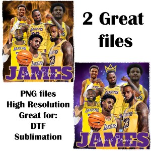 Lebron and Bronny James PNG - Etsy