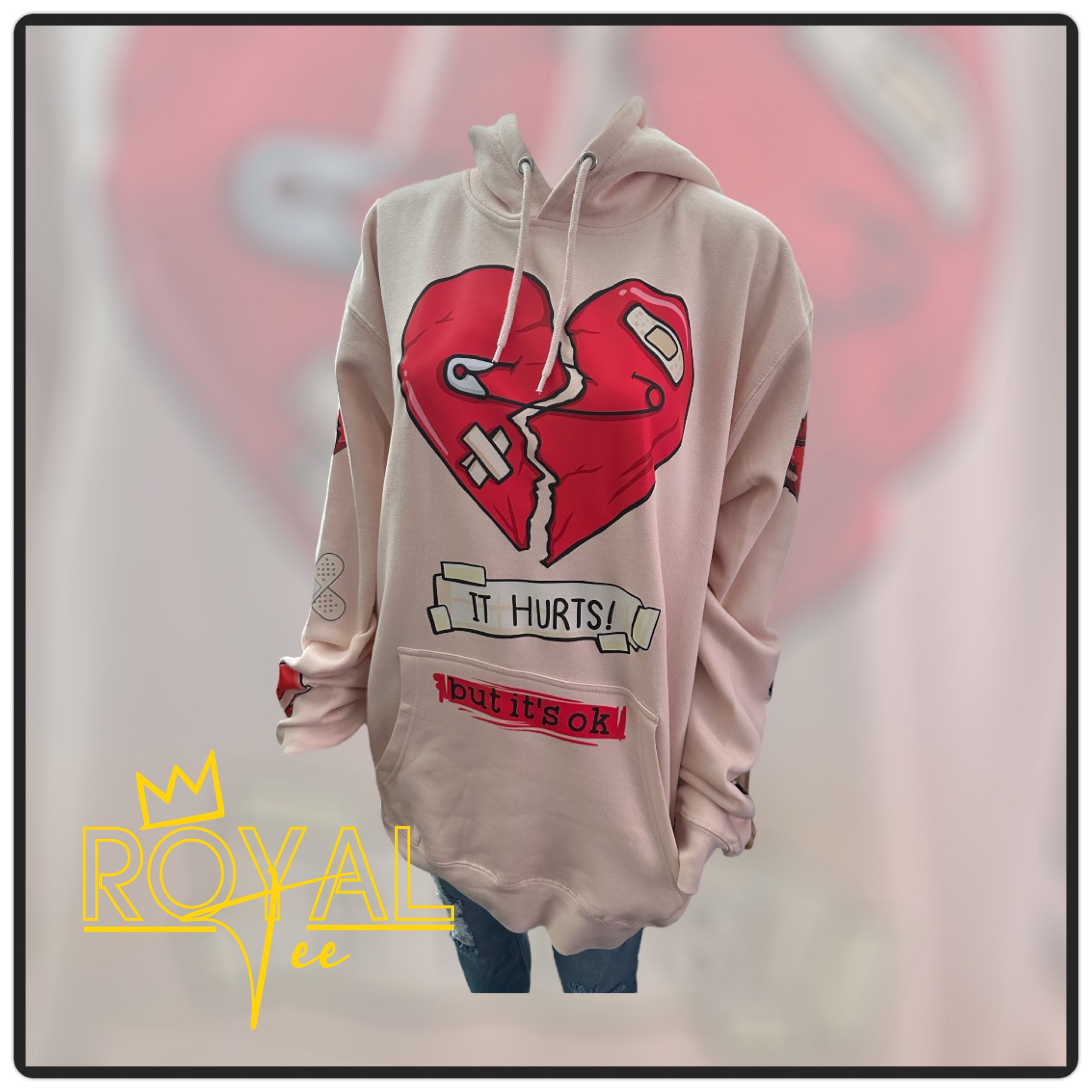 BROKEN HEART CUSTOM Hoodie - Etsy