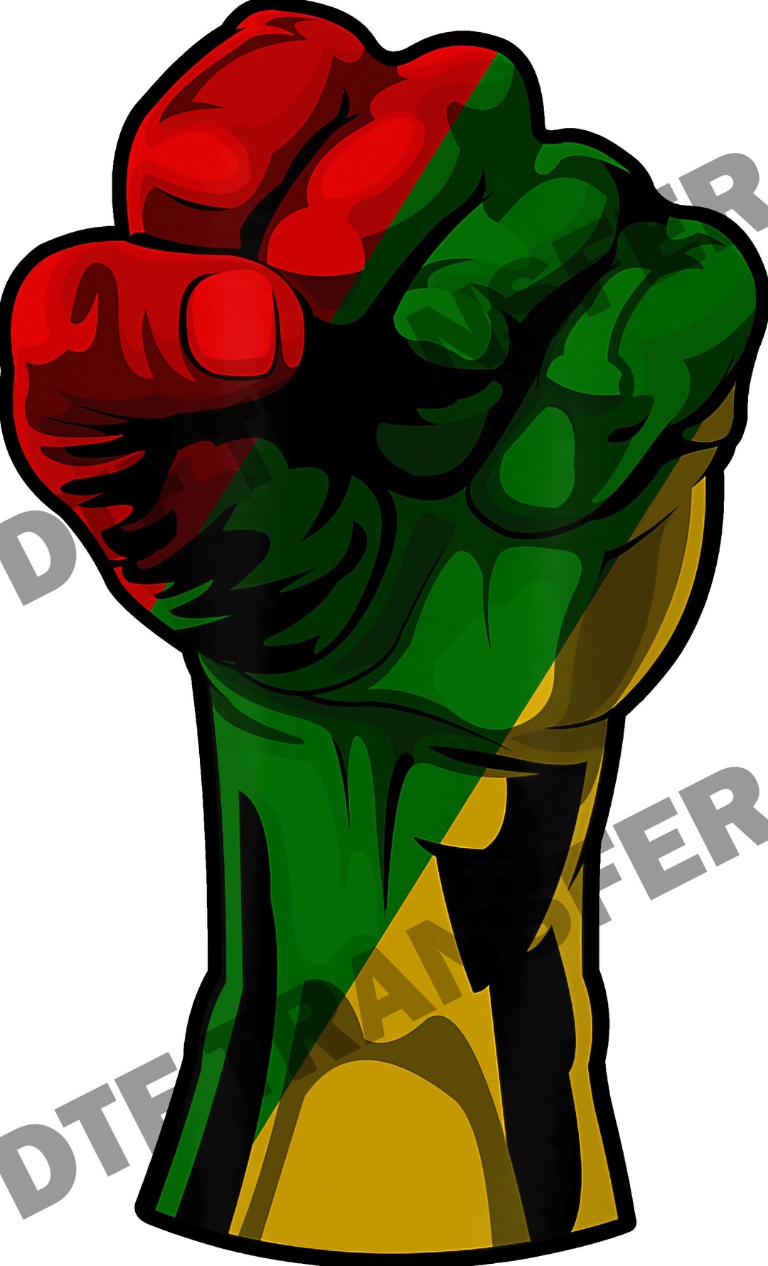 Black Power Fist DTF Transfer - Etsy