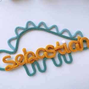 Personalized Knit Lettering, Name Sign for Wall, Kids Room Deco, Party ...