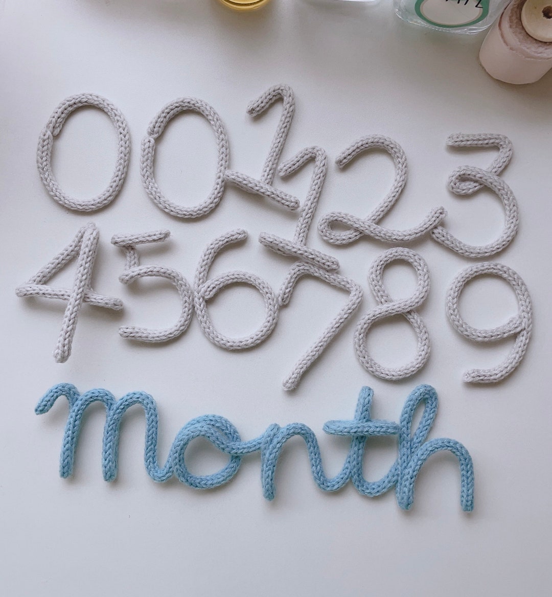 Baby Milestone Numbers Set (months, Numbers Only Not Including Days ...