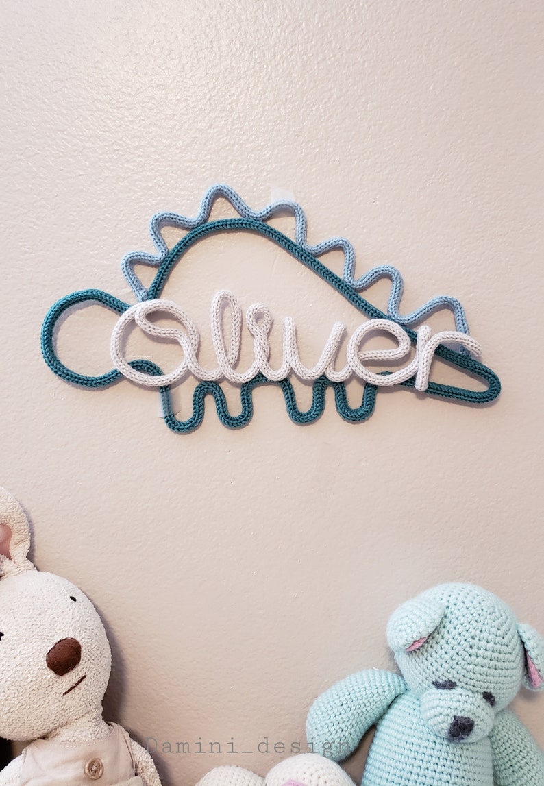 Personalized Knit Lettering Name Sign for Wall Kids Room | Etsy