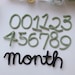 Baby Milestone Numbers Set months, Numbers Only Not Including Days Baby ...