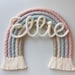 Personalized Rainbow Macrame, Name Sign for Wall, Kids Room Deco, Gift ...