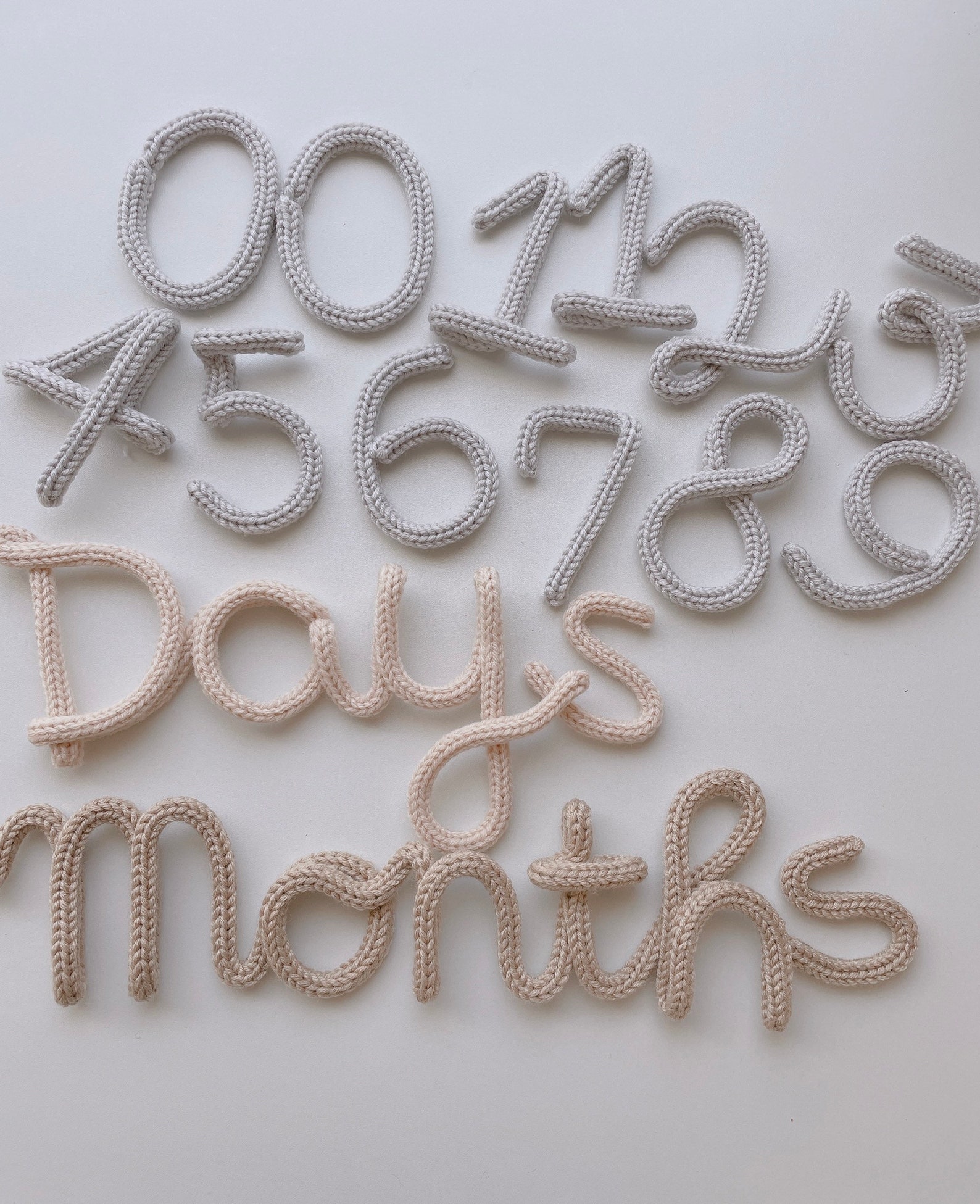 Baby Milestone Numbers Set months Numbers Only Not Including - Etsy