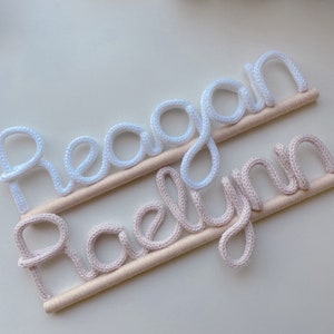 Personalized Knit Lettering, Name Sign for Wall, Kids Room Deco, Party ...