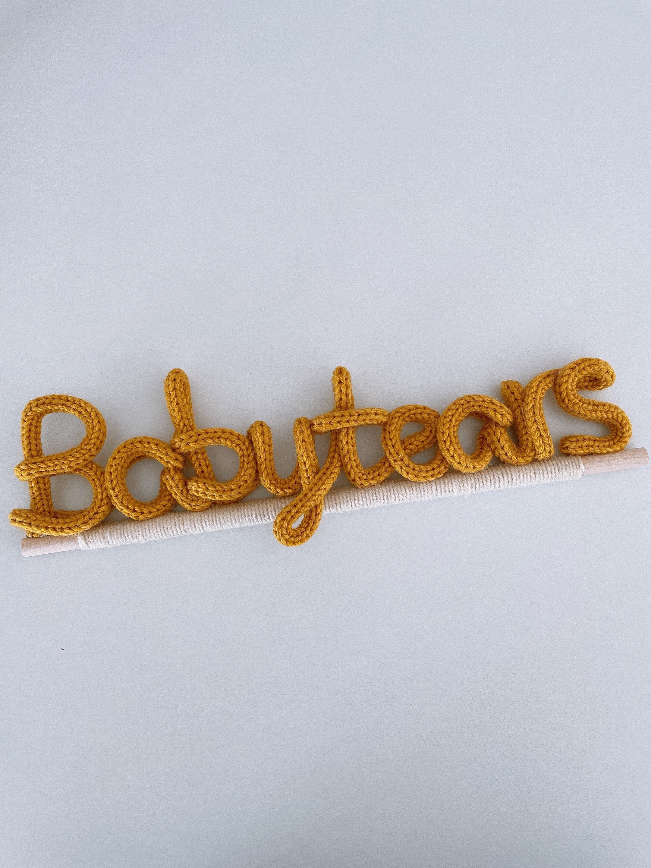 Personalized Knit Lettering Name Sign for Wall Kids Room - Etsy