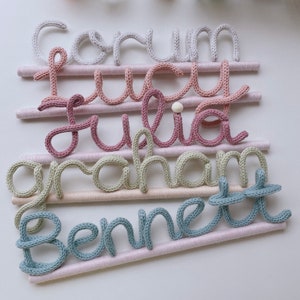 Personalized Knit Lettering, Name Sign for Wall, Kids Room Deco, Party ...