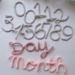 Baby Milestone Numbers Set months Numbers Only Not Including - Etsy