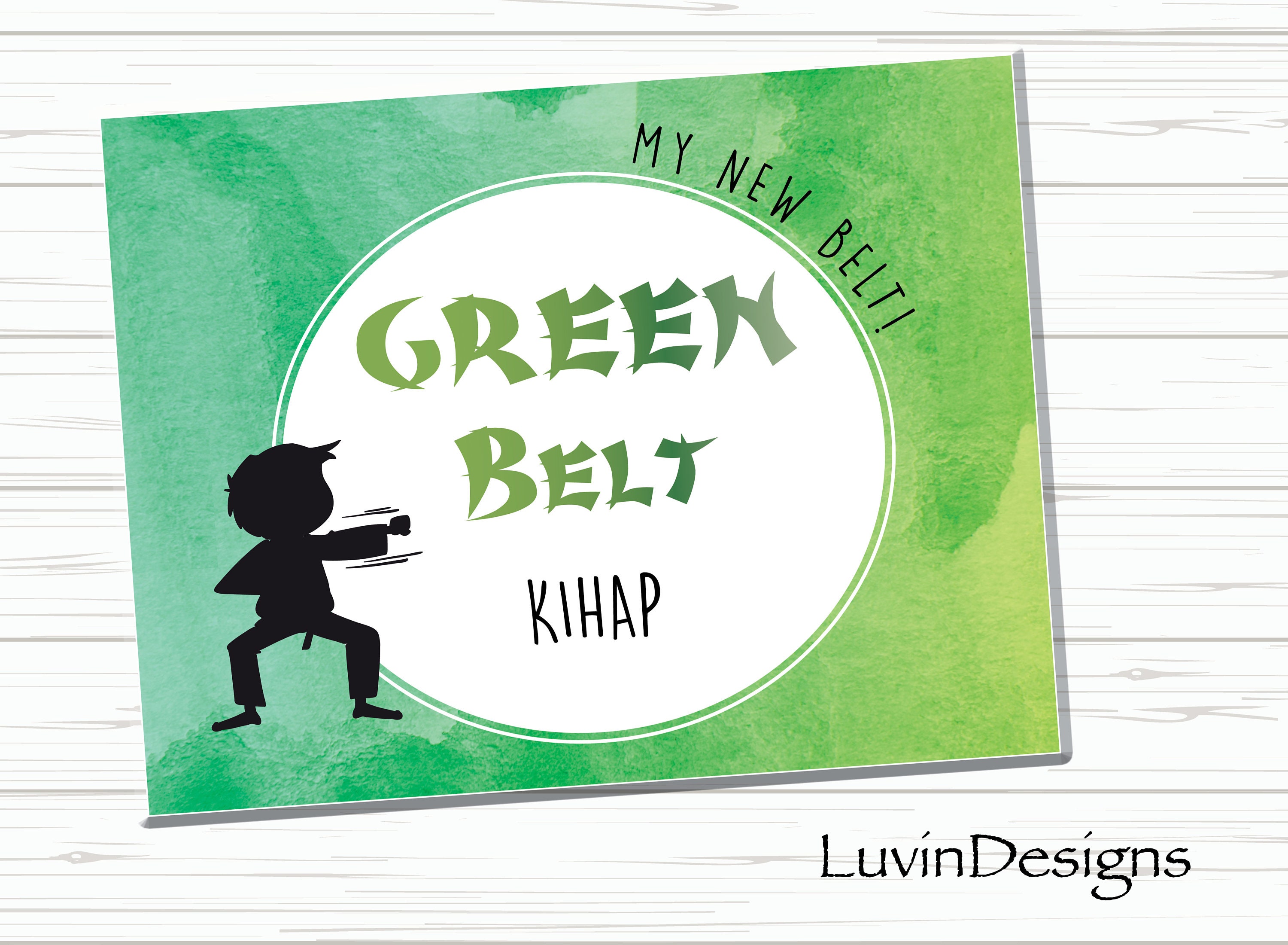 Green Belt/ Karate/ Kids Sports/ Milestone/ Taekwondo/ Martial Arts ...