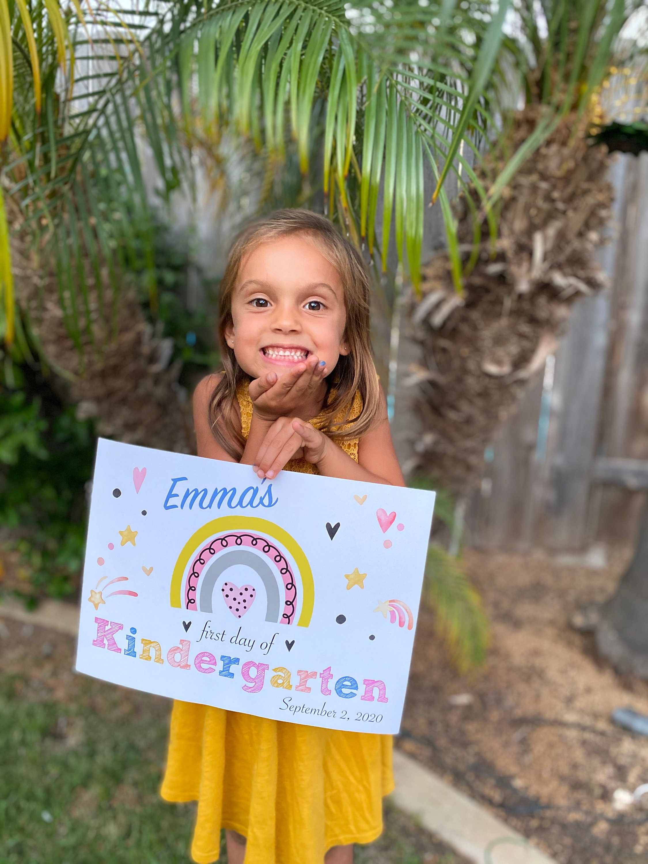 First Day Sign/ Kindergarten Sign/ Back to School Sign/boho / Instant ...