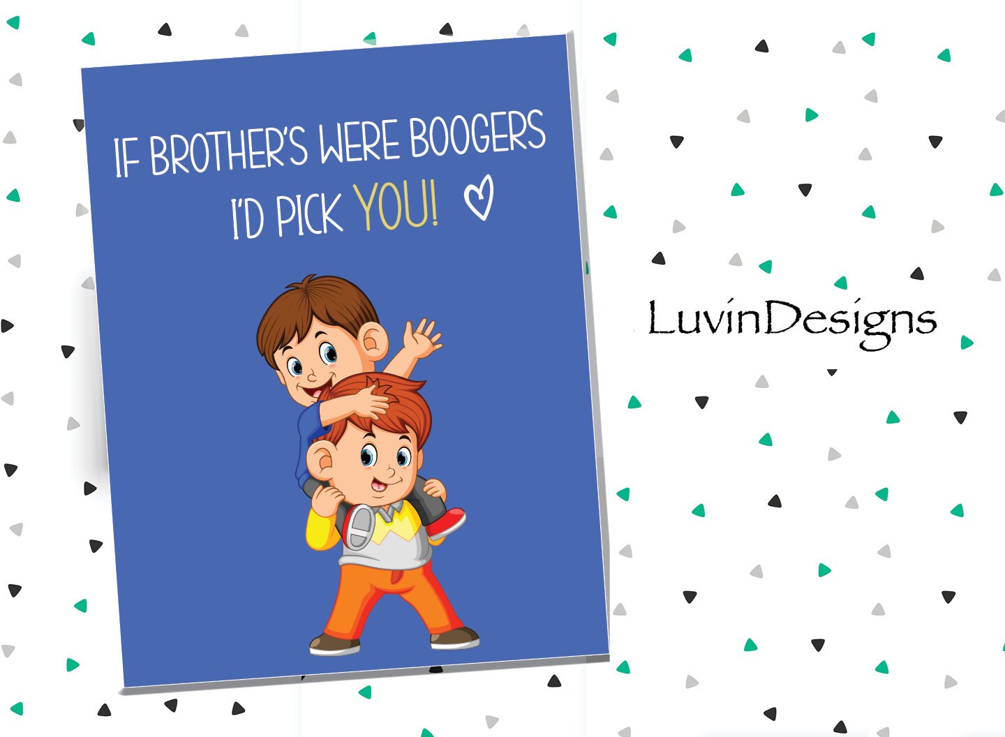 Brother Love/ Brother Card/ Día de San Valentín/ Hermanos / Amor ...