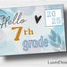 Boho Back to School Sign: Seventh Grade Milestone, Printable (instant ...