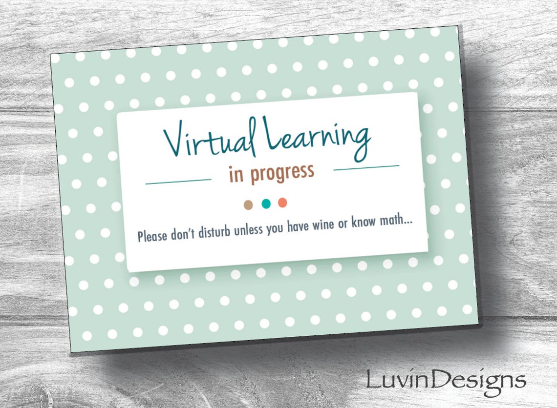 Virtual Learning in Progress - Etsy