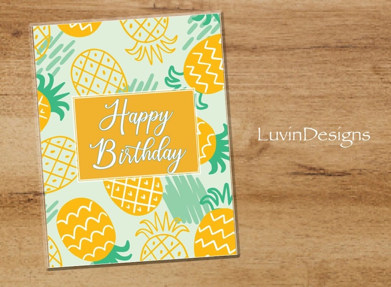 Happy Birthday Pineapple - Etsy