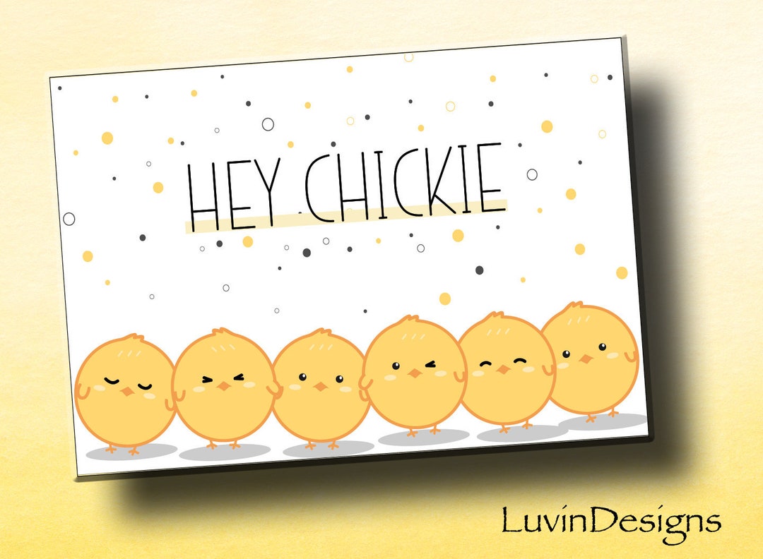 Hey Chickie Easter Card: Humorous Holiday Card (instant Download) - Etsy