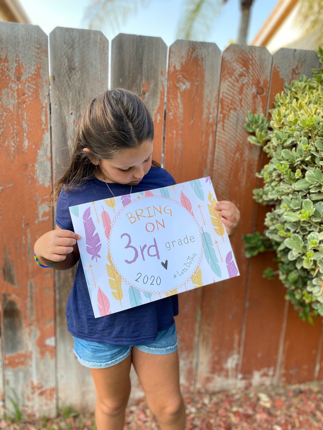 Boho First Day of 3rd Grade Sign: Photo Prop (PDF) - Etsy