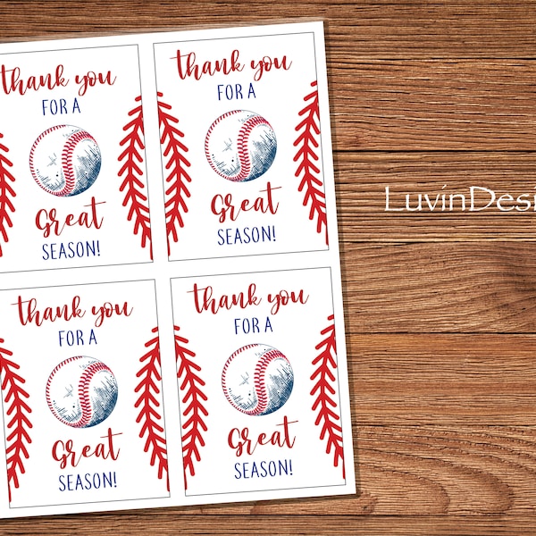Baseball Thank You - Etsy