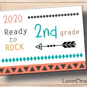 First Day School Sign/back to School/ Second Grade/ Sign/ Printable ...