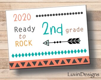 First Day of School Sign / Second Grade Sign / Printable Back | Etsy