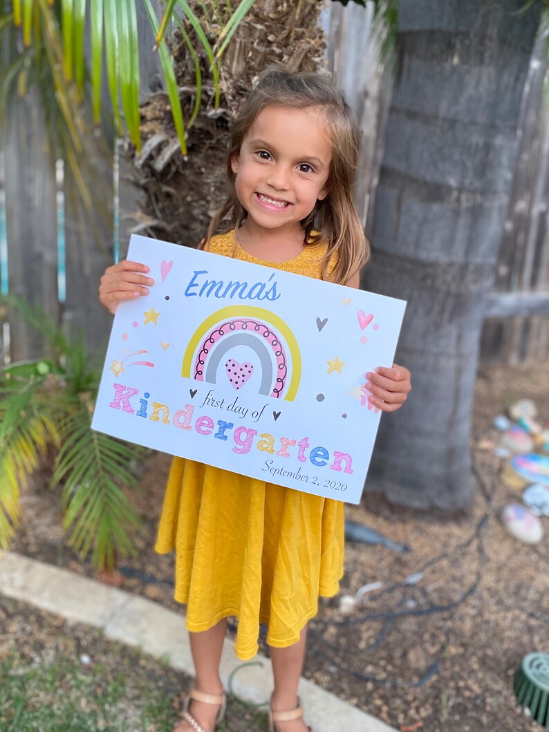 First Day Sign/ Kindergarten Sign/ Back to School Sign/boho / Instant ...