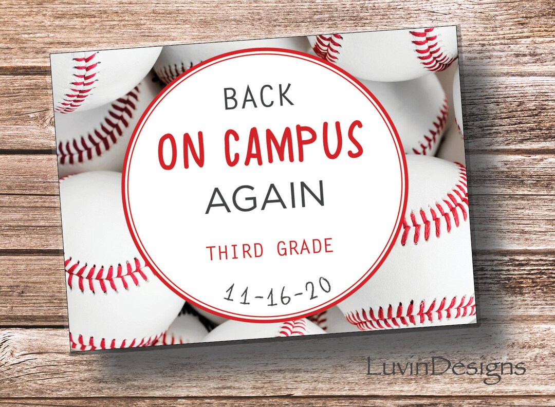 First Day of School Sign / Back on Campus / Printable Back to School ...