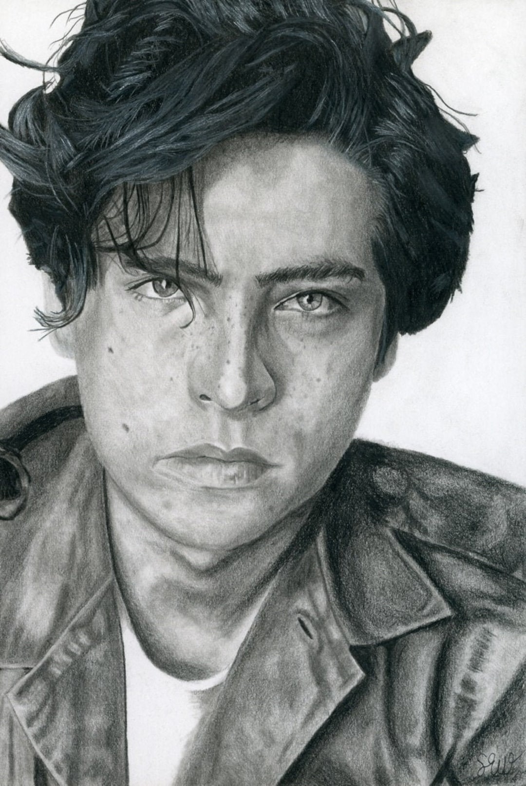 Cole Sprouse Graphite Portrait - Etsy Australia