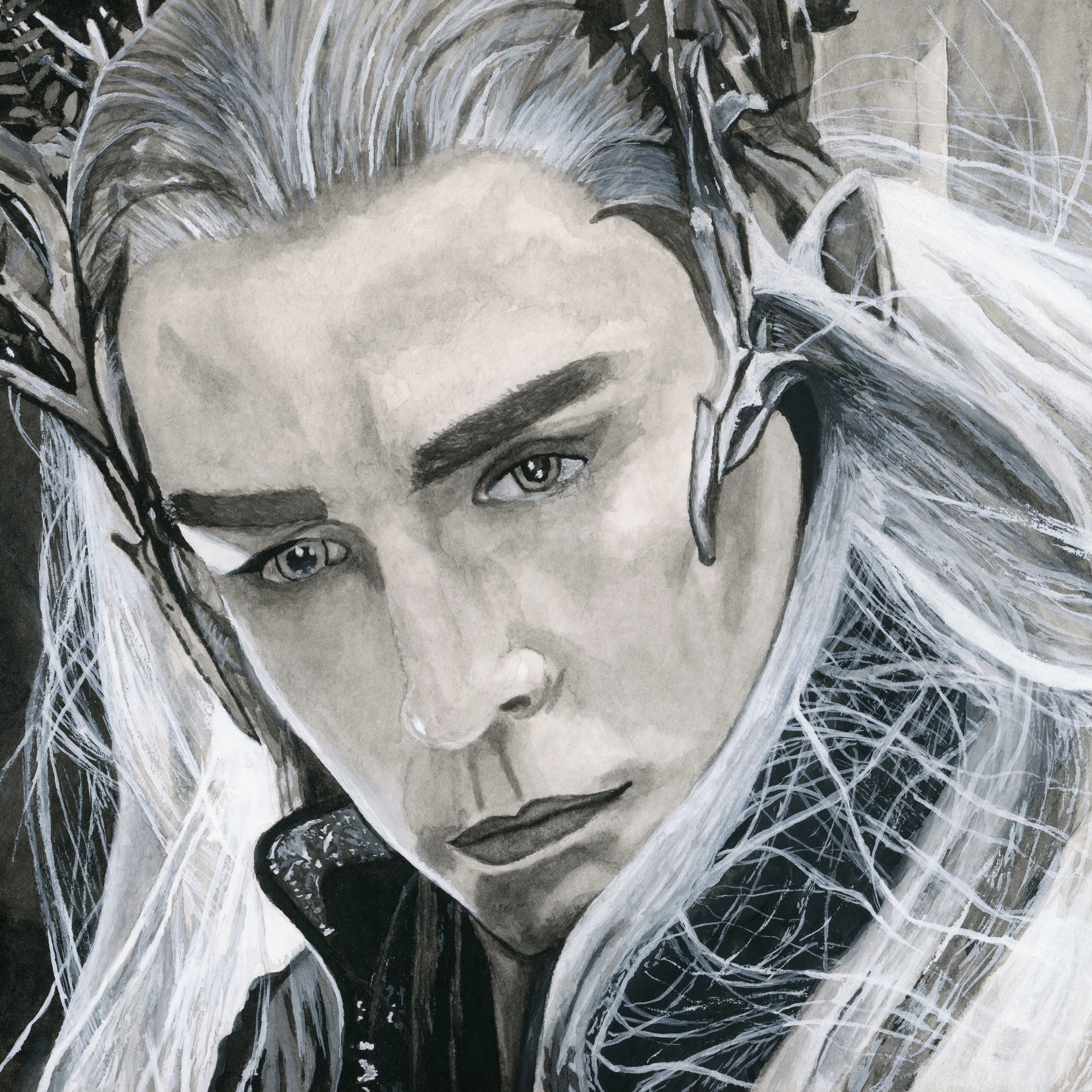 Thranduil Le Hobbit Portrait Giclée Fine Art Print - Etsy France