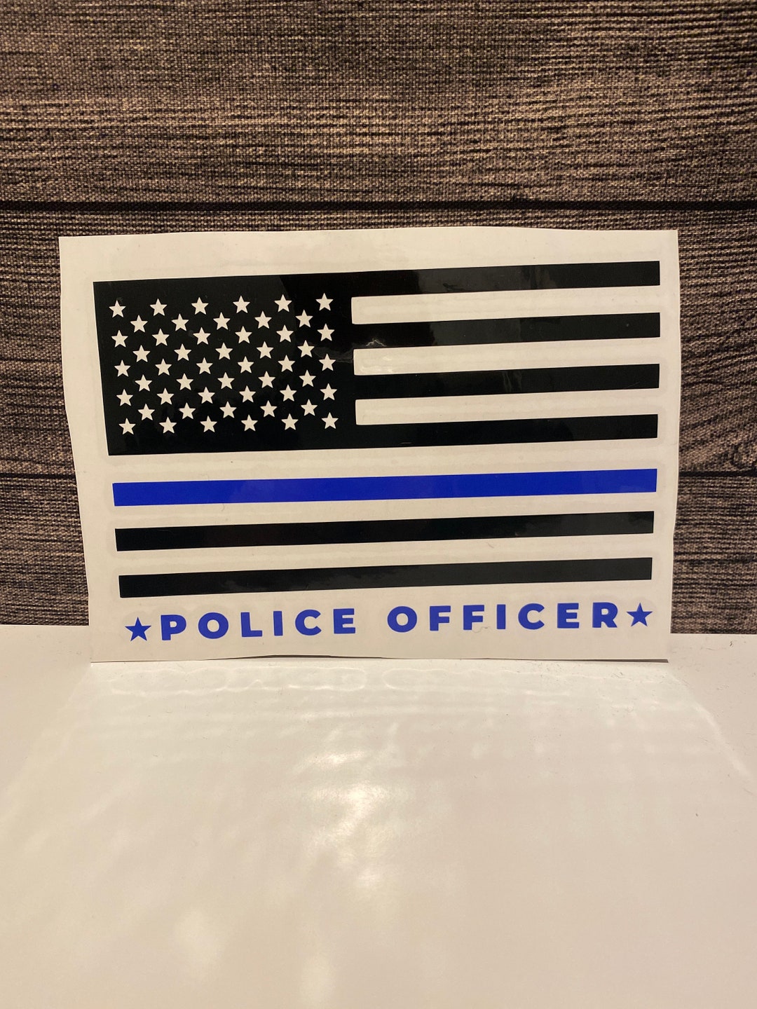 Police Blue Line Flag - Etsy
