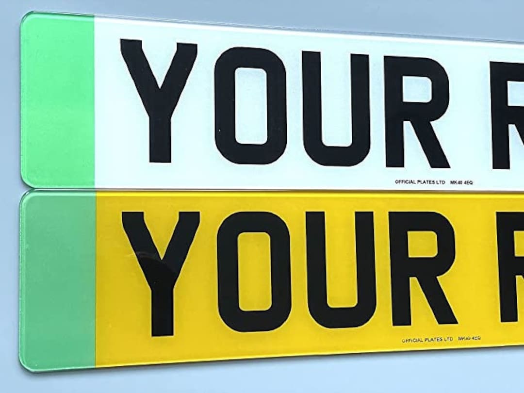 Pair of EV Electric Vehicle Acrylic Number Licence Plates Show or Road ...