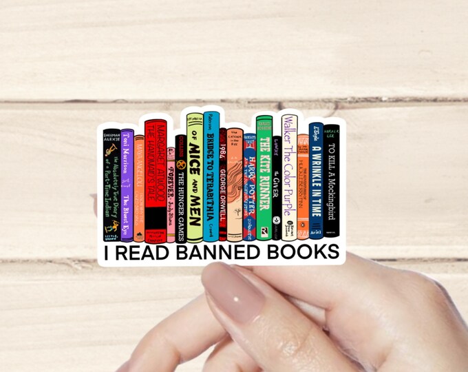 I'm With the Banned Sticker | Banned Books Sticker | Reading ...